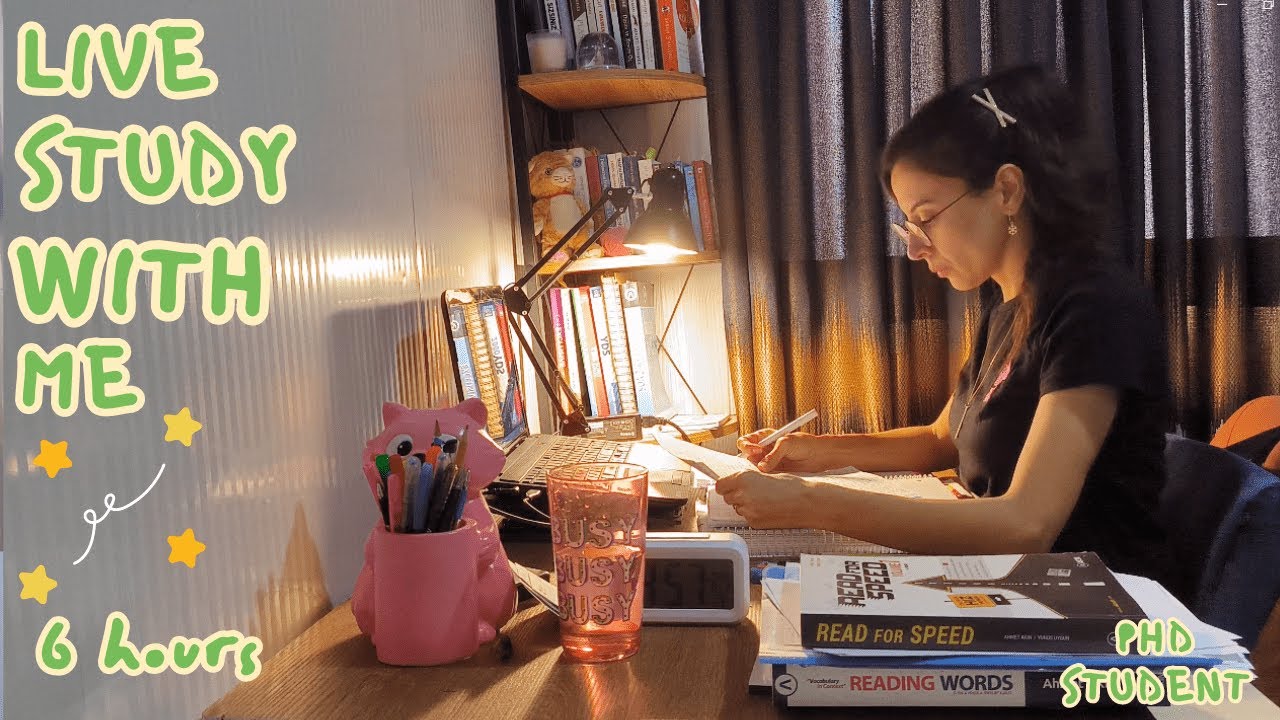 LIVE | STUDY WITH ME (6 Hour) 📚 Real Time, Pomodoro 60/10, Fire ...