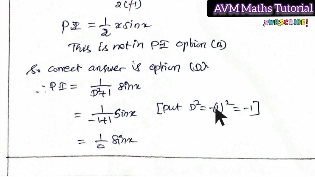 ODE | Method of variation of parameter | simultaneous equation | #tnset | TNSET Maths | Poly TRB ...
