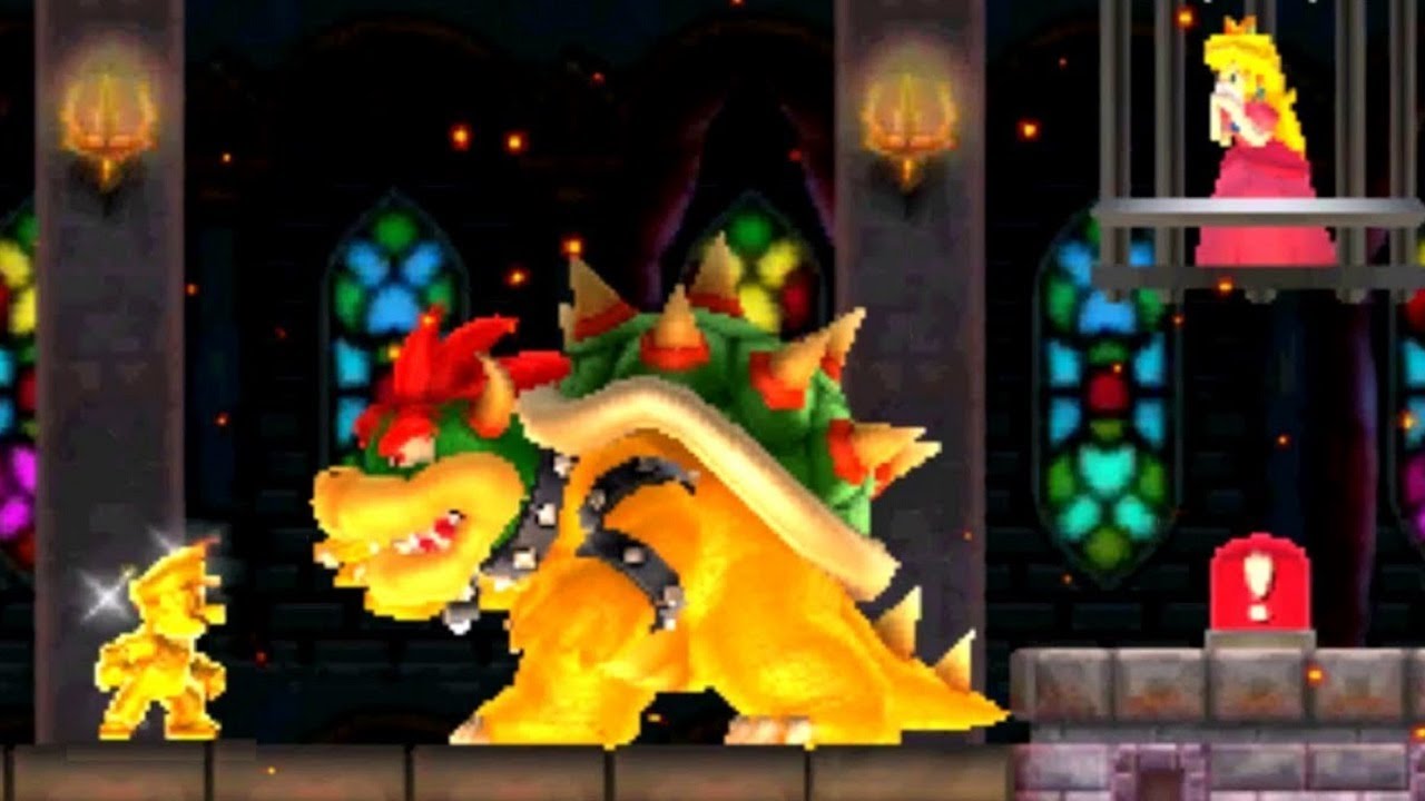 New Super Mario Bros 2 - All Bosses with Gold Mario - YouTube