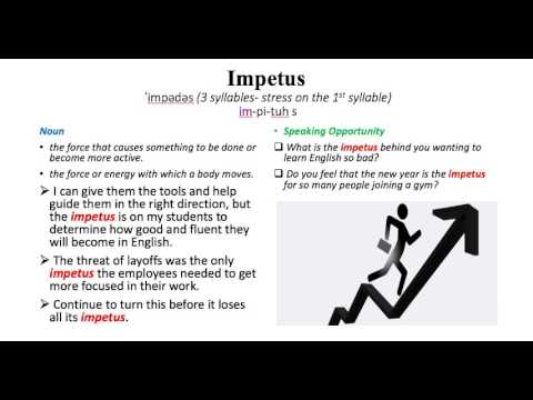 Word of the Day - Impetus - YouTube