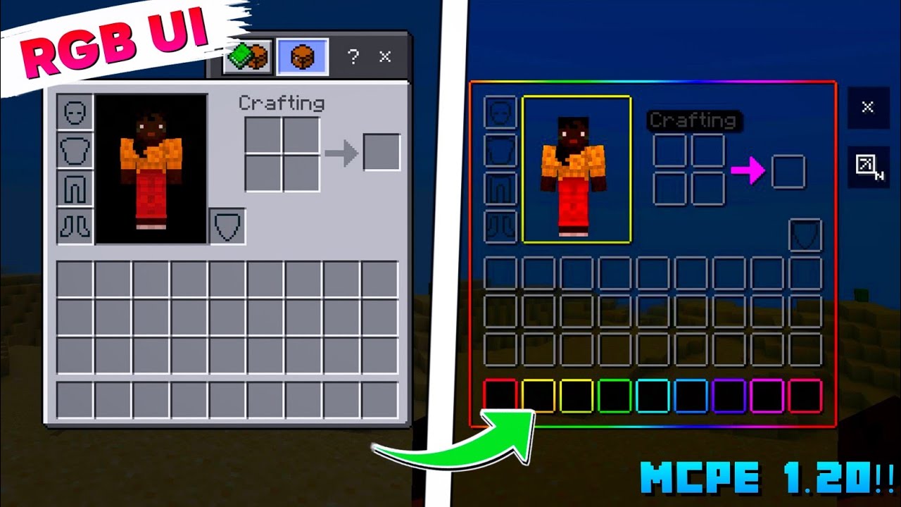 New!! Best Animated RGB Ui Pack for Minecraft Pe 1.20.51 || all Java ...