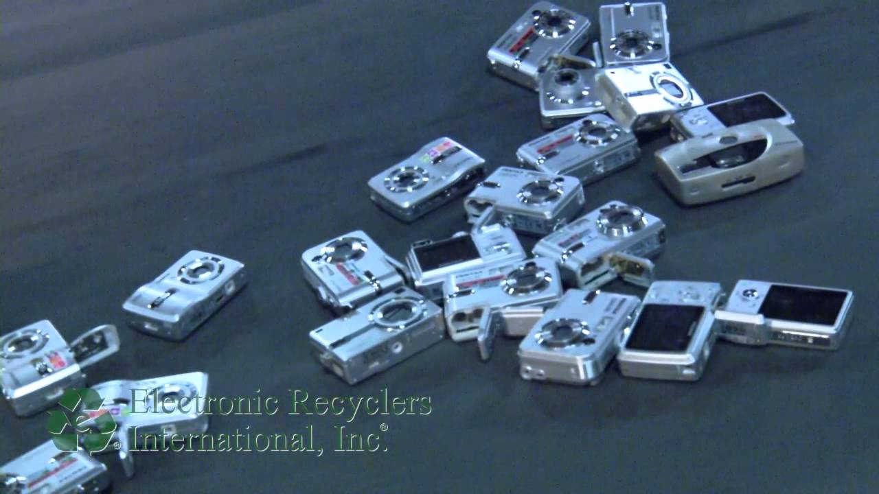 Recycling Cameras - How ERI Shreds Digital Cameras - YouTube