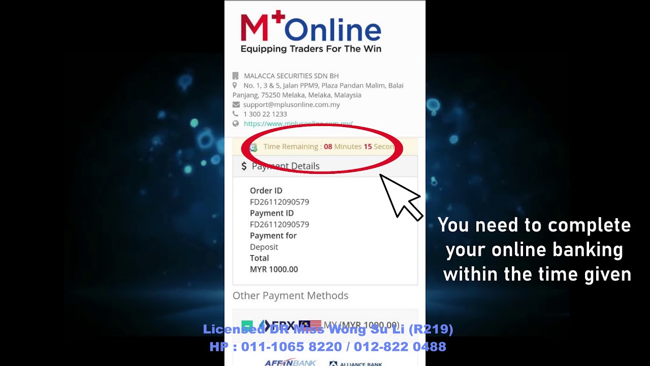 Step by step guide to online deposit using MplusOnline trading account ...