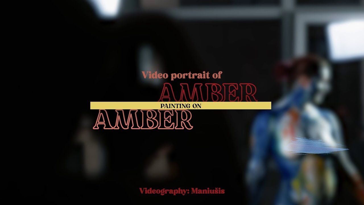 Video portrait of Amber painting on Amber - YouTube