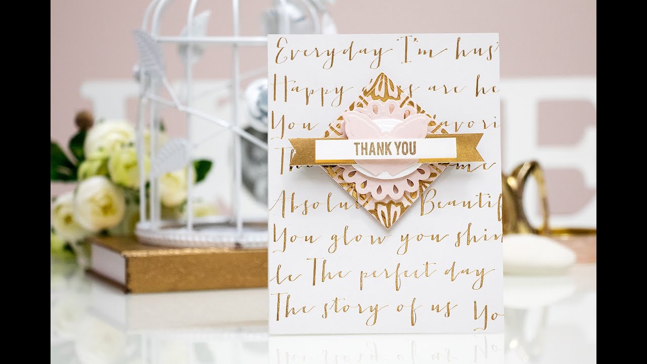 How to: Create a Thank You card with Spellbinders Sapphire Machine ...