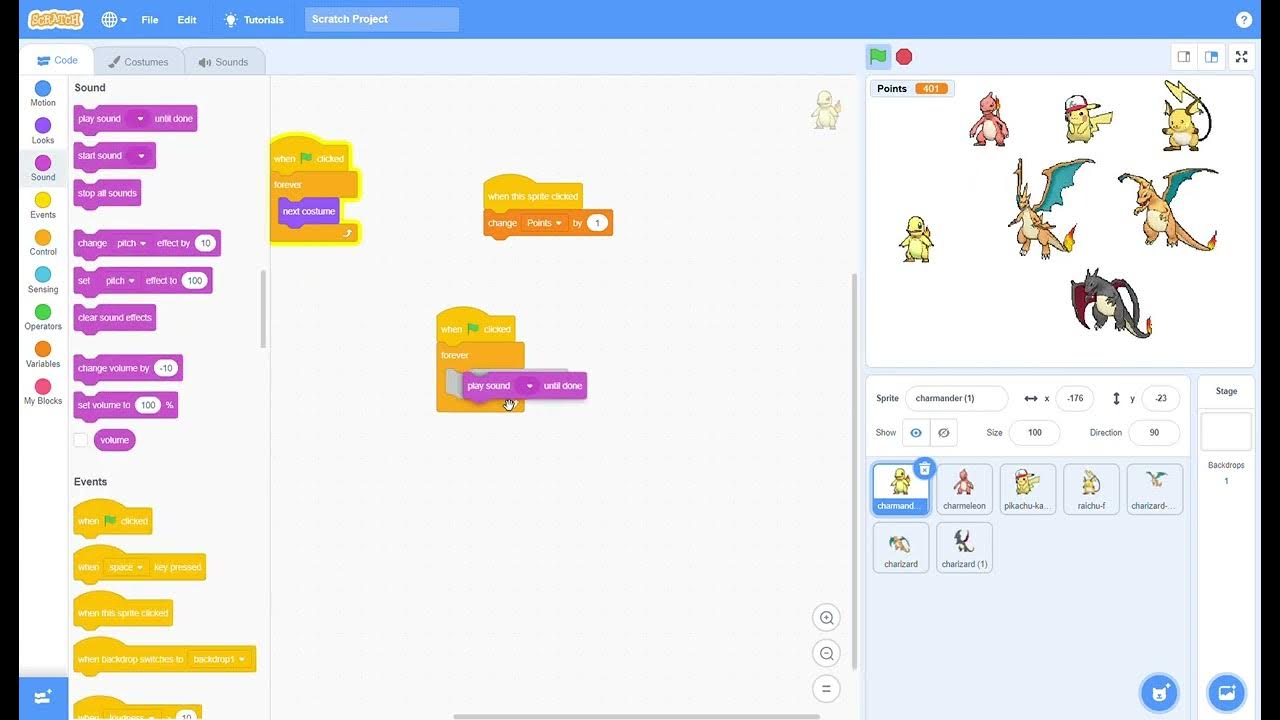 How to make a Pokémon clicker game in Scratch (Scratch tutorials) - YouTube