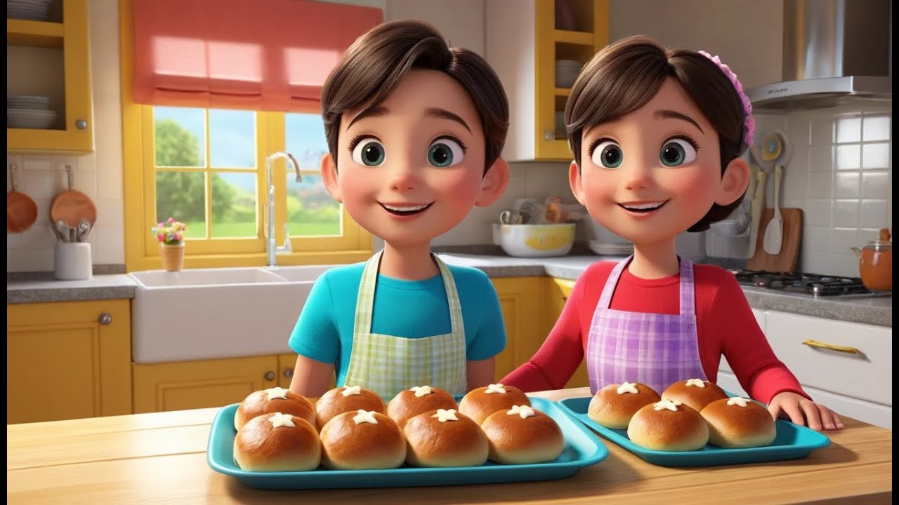Hot Cross Buns Rhyme Song | Popular Nursery Rhyme | Educational Kids ...