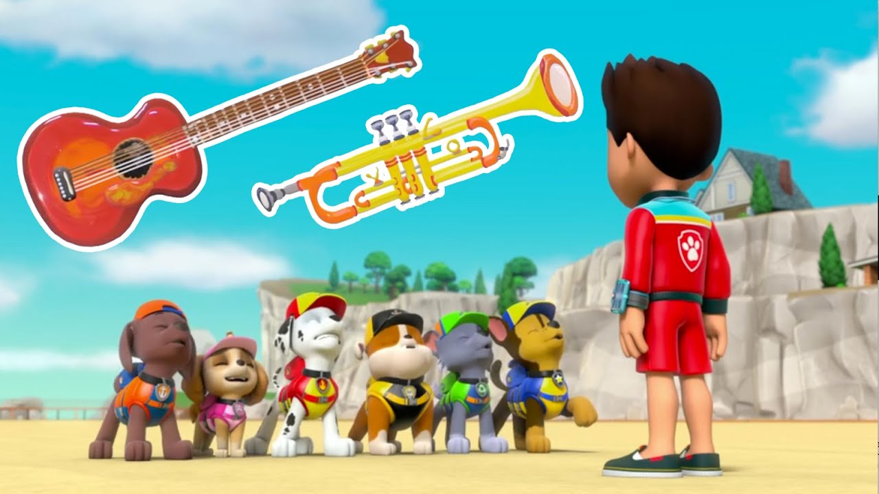 Paw Patrol and Musical Instruments - Щенячий патруль и музыкальные ...