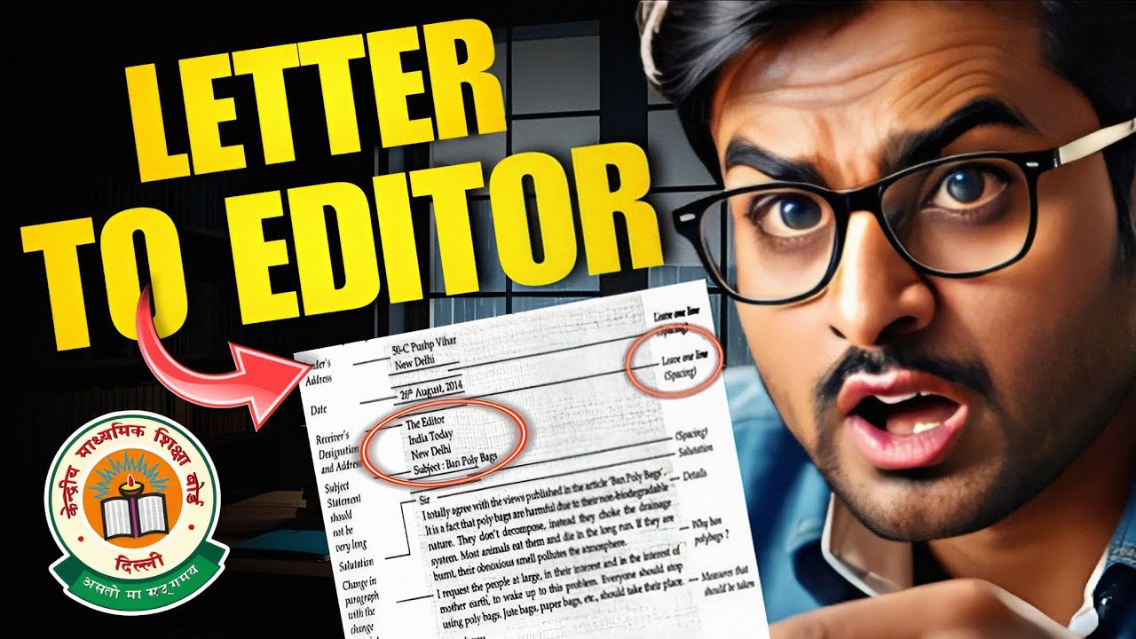 letter to editor in 3 mins🔥 | letter to editor class 10 | letter ...