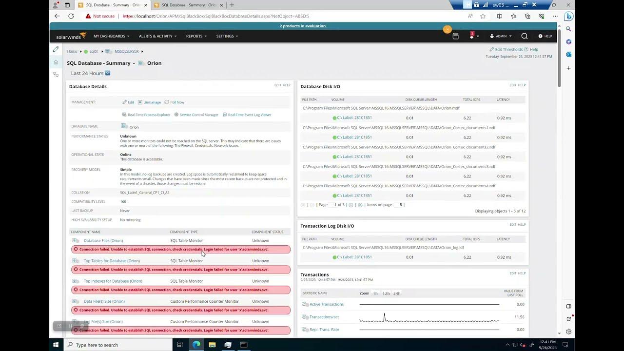 SQL Monitoring on Solarwinds using AppInsight for SQL - YouTube