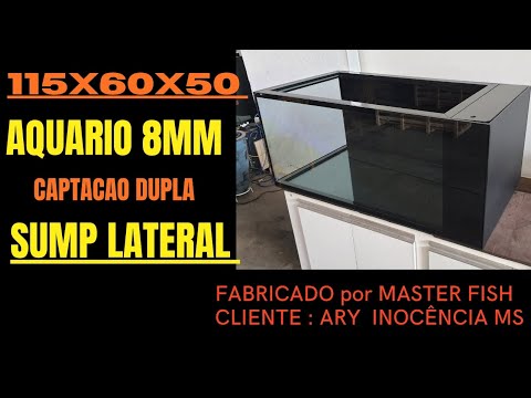 Aquario Sob Medida 115x60x50 10mm Sump Lateral padrão |Master Fish ...