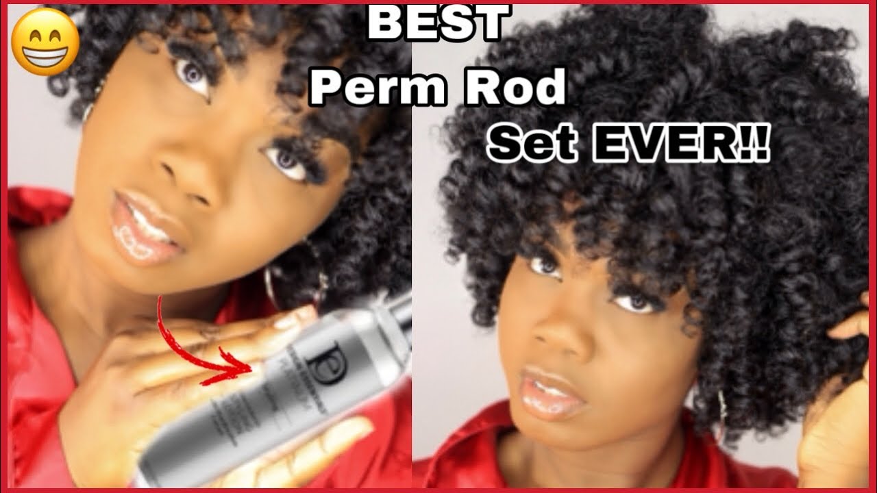 BEST perm rod set on wet hair using the design essentials platinum ...