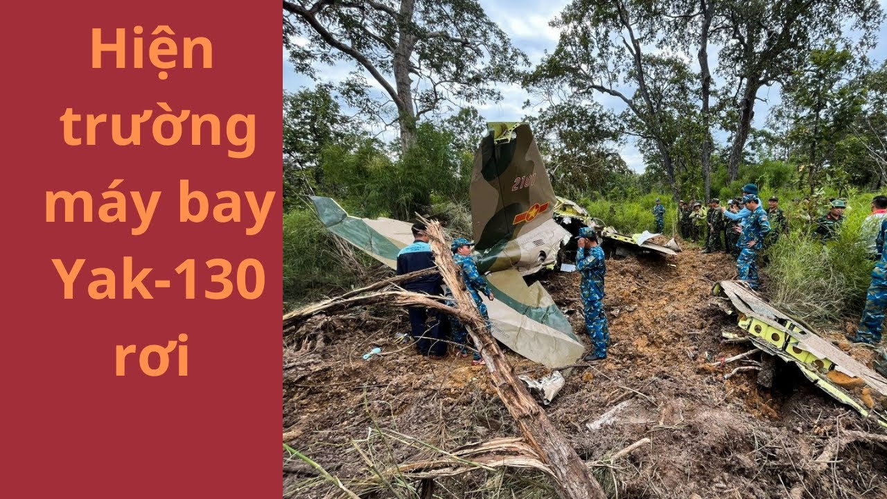 Hiện trường máy bay Yak-130 rơi ở Đăk Lăk - YouTube