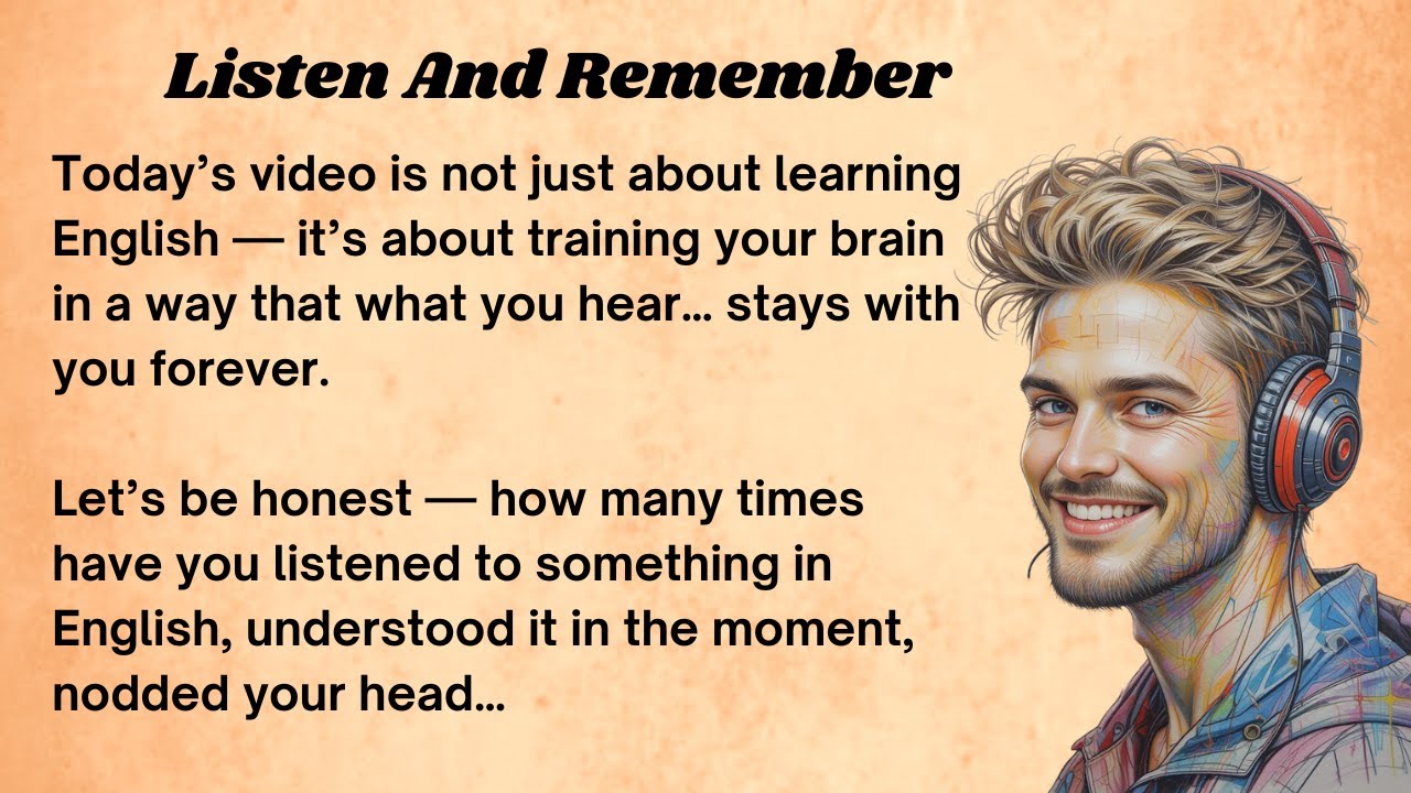 Listen And Remember || Graded Reader || improve Your English Skills ...