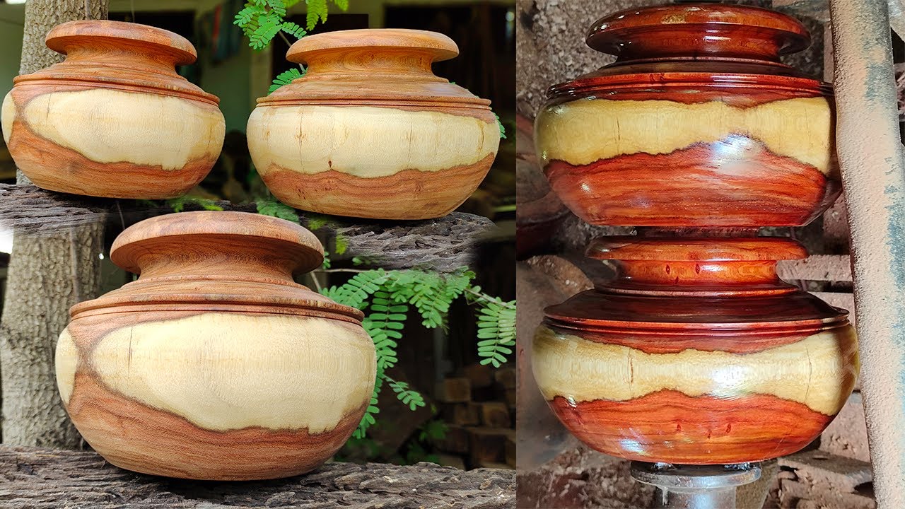 Woodturning Project - Twin Pot - YouTube