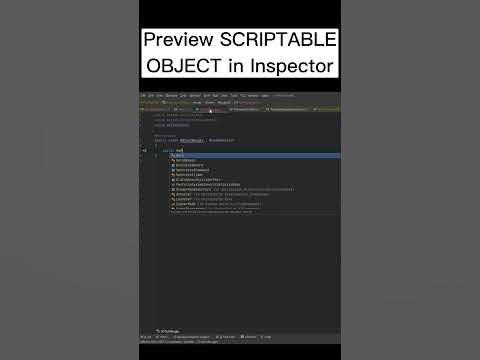 Preview Scriptable Object in Inspector in Unity - YouTube