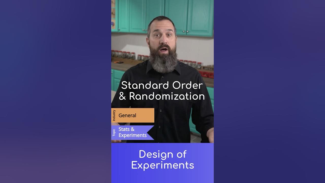 DOE Basics: Standard Order & Randomization #experimentaldesign - YouTube