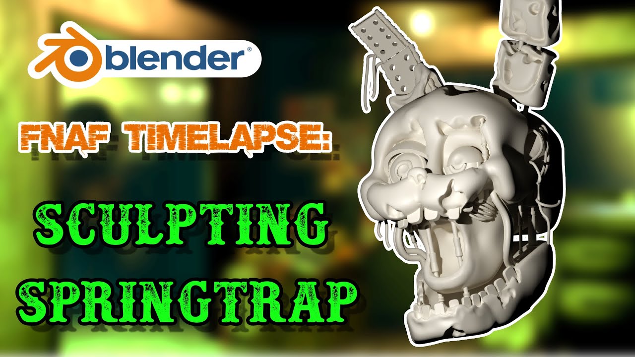 [Blender3D/FNaF] Sculpting A Springtrap Head! || Timelapse - YouTube