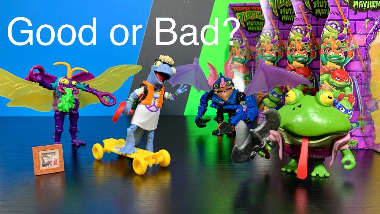TMNT Mutant Mayhem Wave 2 Wingnut, Genius Frog, Mondo Gecko, and ...