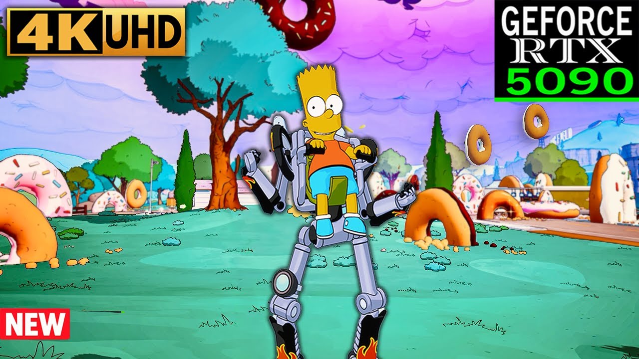 Fortnite BART SIMPSON Skin Gameplay | RTX 5090 4K MAX Settings + RTX ON ...