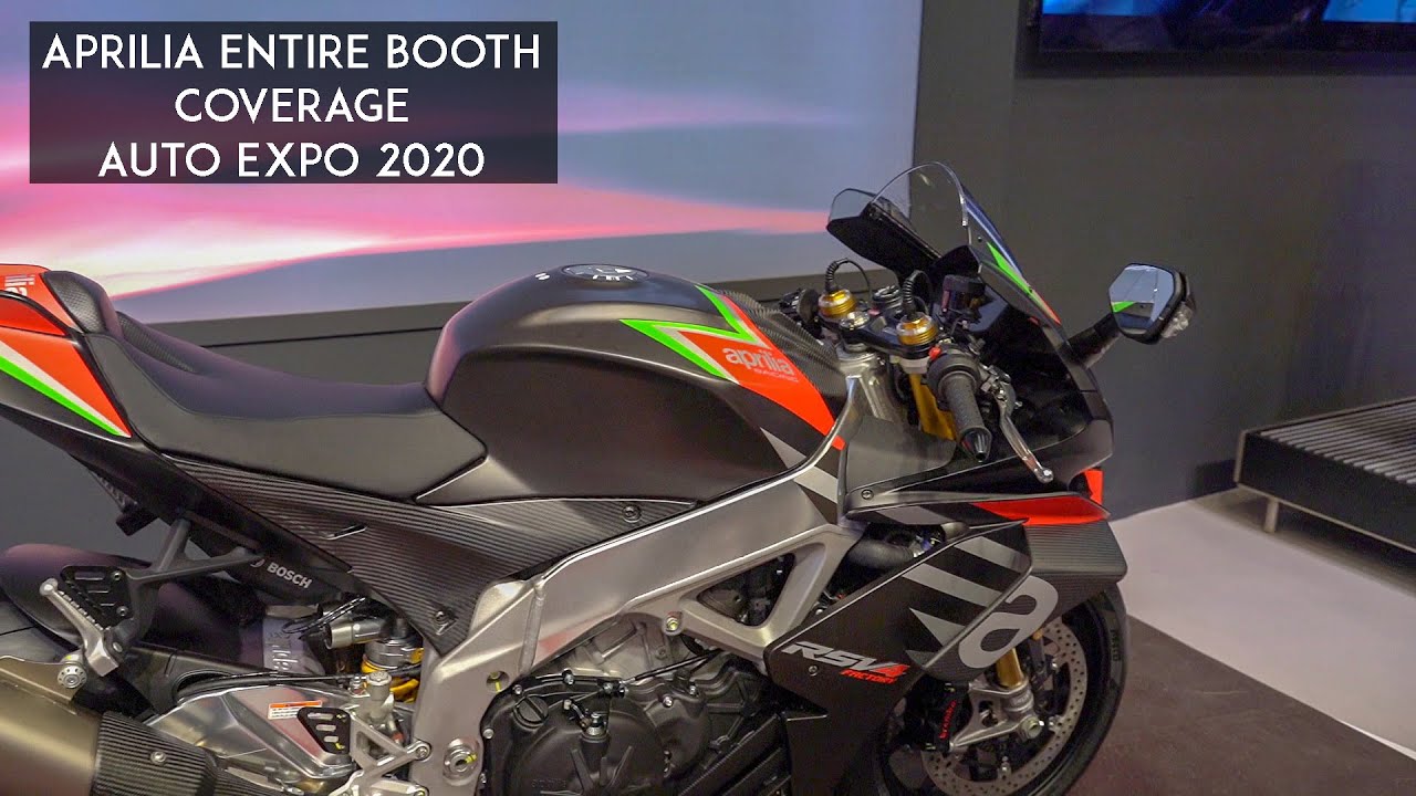 Aprilia at Auto Expo 2020 Entire booth Walkaround RWR - YouTube