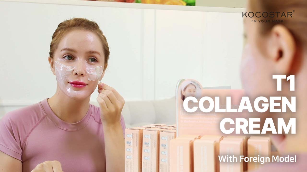 [KOCOSTAR/코코스타] T1 Collagen Cream with Foreign Model / 한글자막 - YouTube