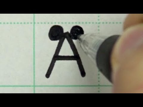 How to write Mickey Mouse Disney font with a pen | English handwriting ...