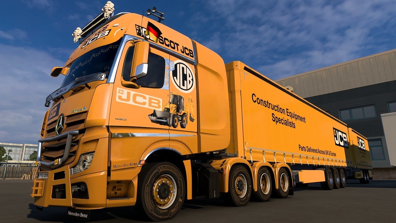 ETS2 New Actros 2014 MP4 473 625hp steering wheel gameplay Euro Truck ...