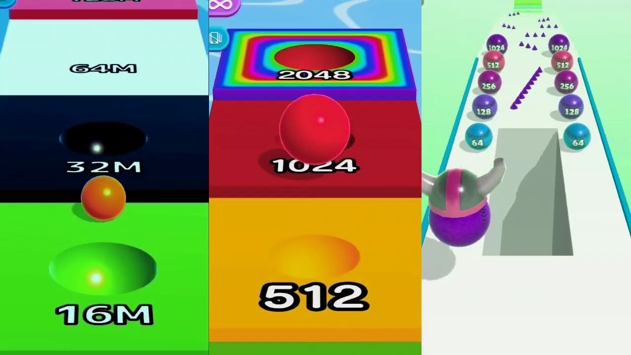 🔴"BALL RUN 2048 vs BS BALL RUN INFINITY vs BALL MERGE 2048 - Ultimate ...