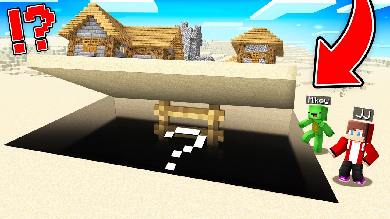 JJ And Mikey Found a SECRET BASE Under SAND VILLAGE in Minecraft Maizen - YouTube