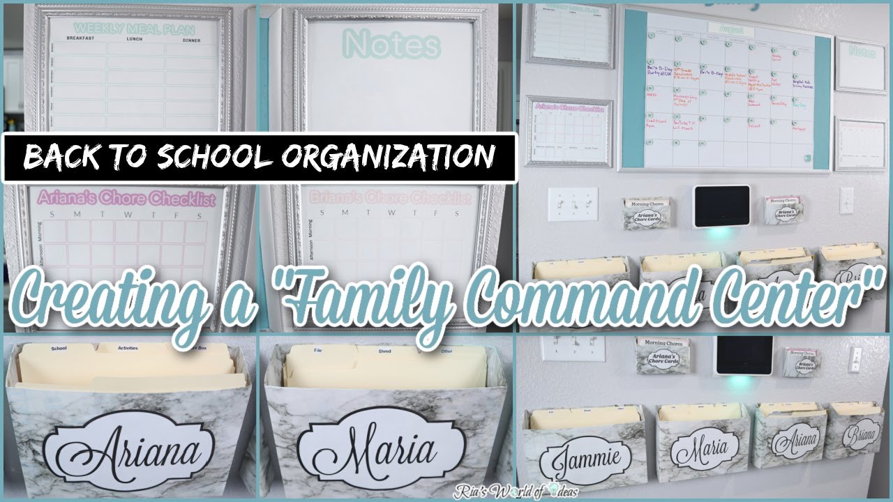 BACK TO SCHOOL ORGANIZATION // CREATING A "FAMILY COMMAND CENTER ...
