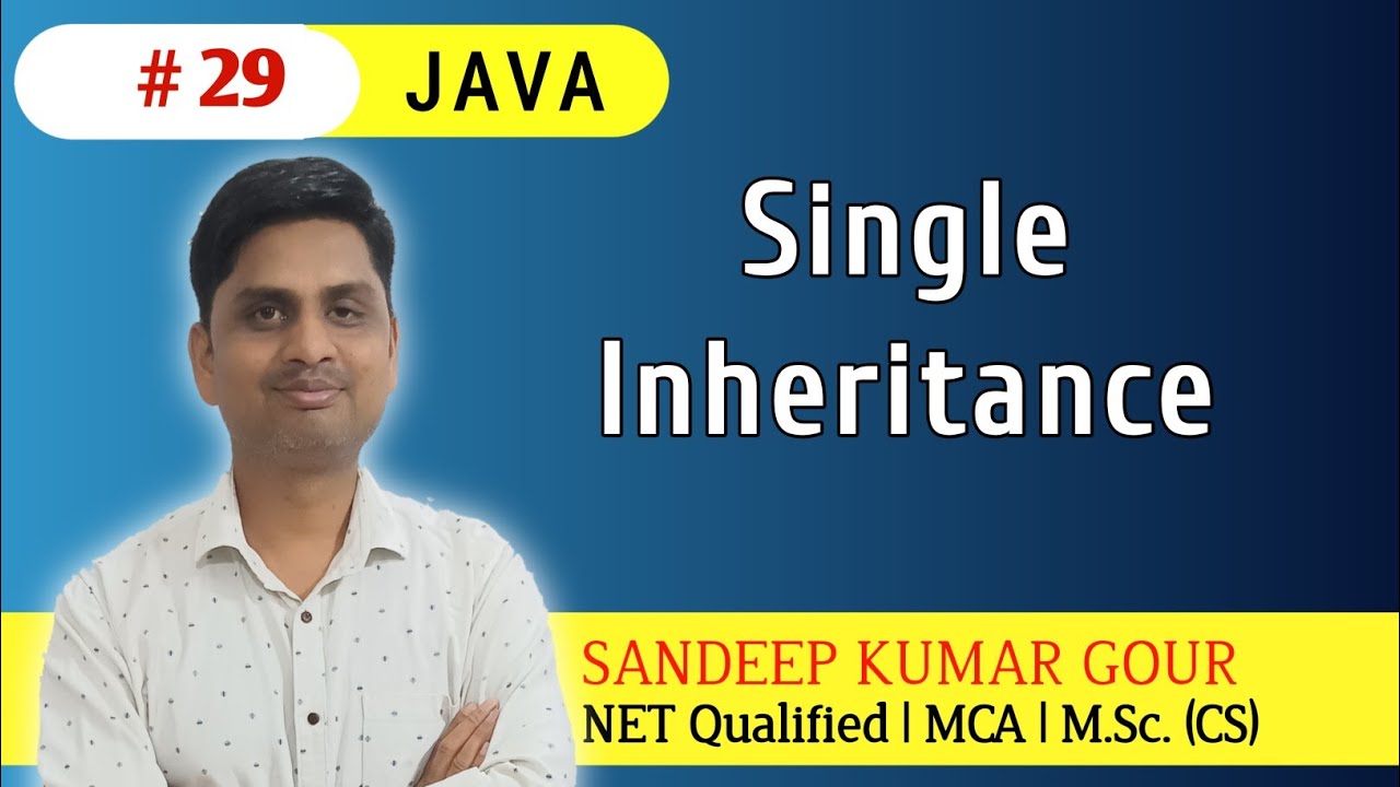 Single Inheritance In Java Single Level Inheritance Youtube 2857