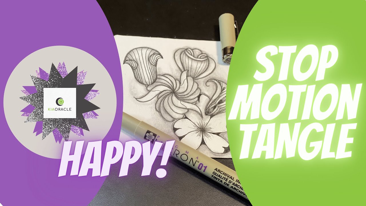 Stop motion Zentangle® lineart drawing, starring Hirari Ayame Ple-A ...