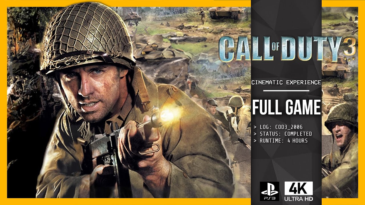 Call of Duty 3 (PS3) | Full Game in 4K (No Commentary) - YouTube