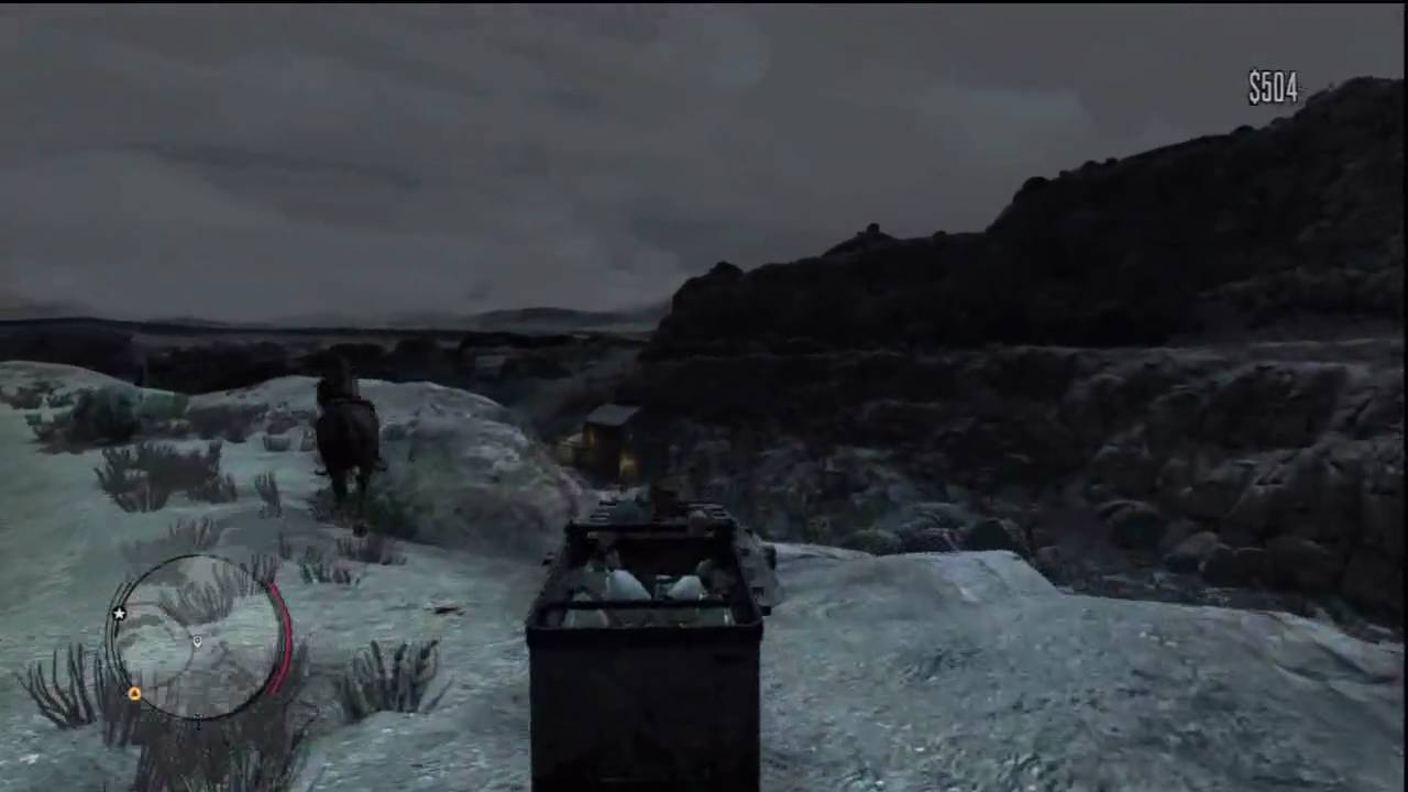 Red dead redemption, riding the mine cart - YouTube