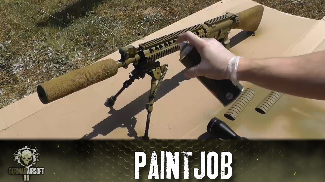 Airsoft Paintjob MK12 Lone Survivor Style - YouTube