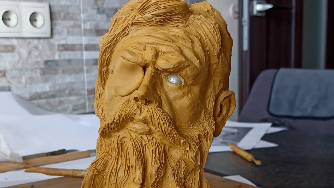 The Process of Sculpting ODIN'S Head from Clay (Timelapse) - YouTube