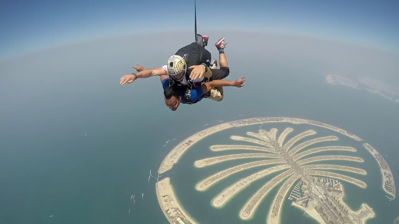 Shahzad's first skydive with Skydive Dubai- April'17 - YouTube