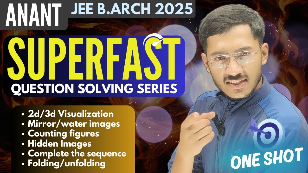 Hidden, Counting, 2d/3d, Mirror images, Sequence | Anant JEE B.Arch Superfast 2025 | Safal ...