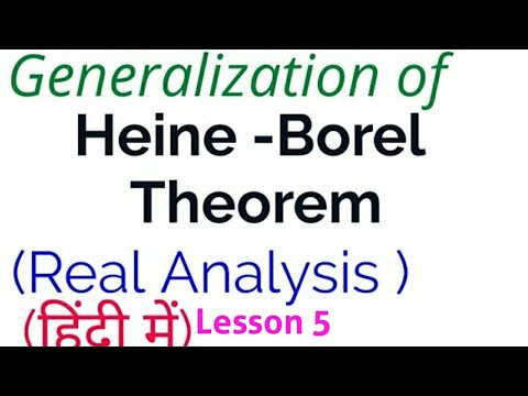 Generalization of Heine Borel Theorem in Hindi- Lesson 5- {Compactness} - YouTube