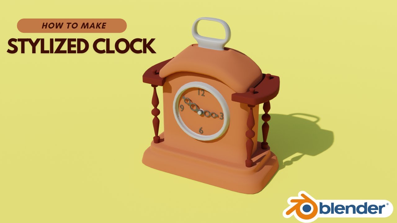 Simple Stylized Clock In Blender - YouTube