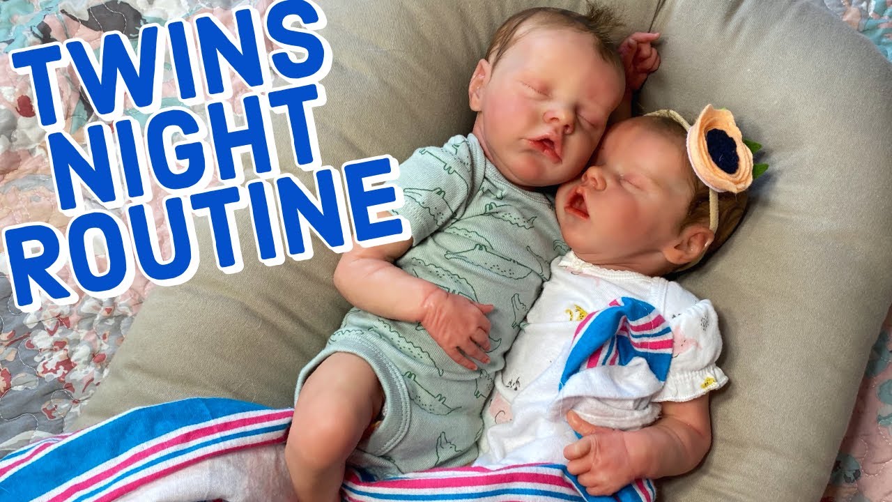 Newborn Twins Night Routine | Realistic Reborn Baby Doll Roleplay - YouTube