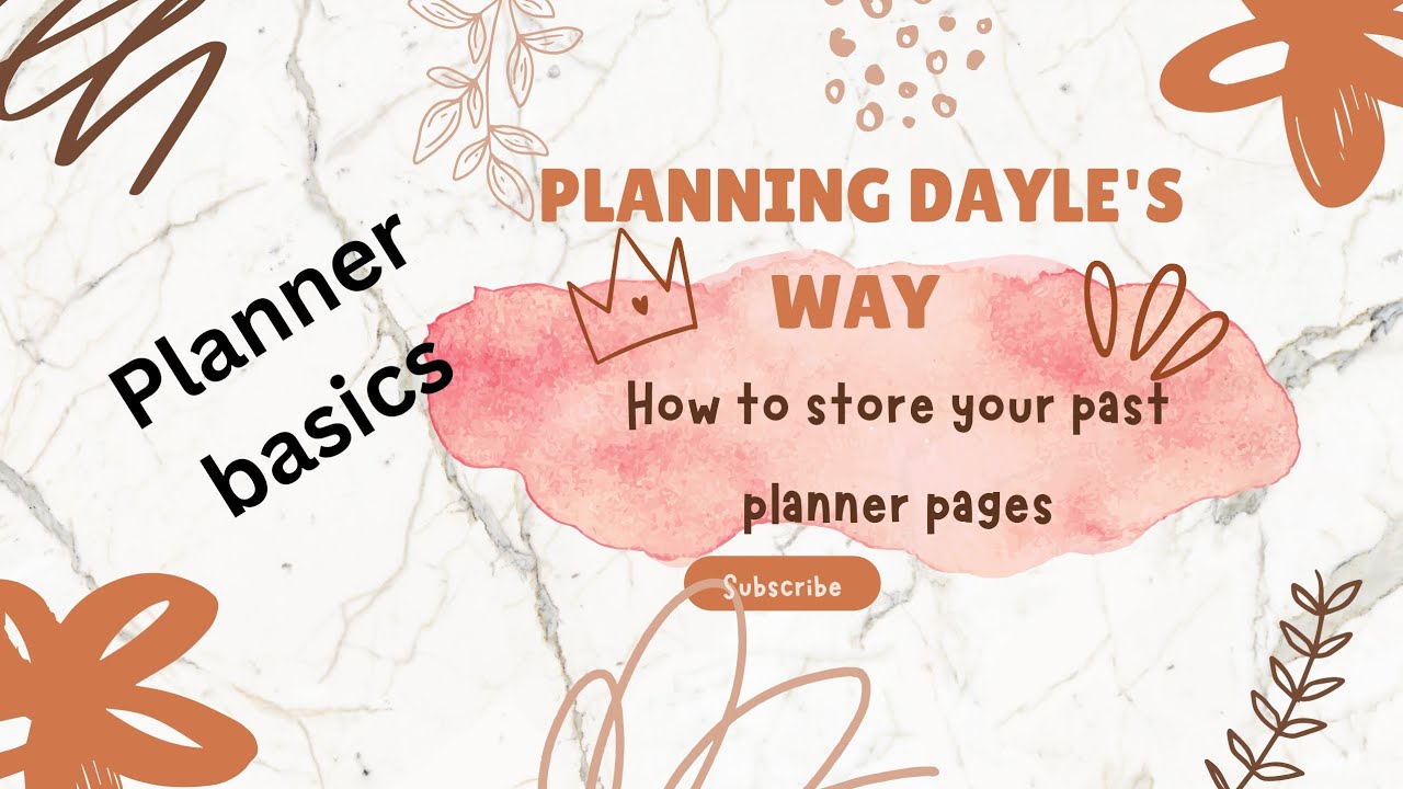 Planner Basics - how I keep my planner pages. - YouTube