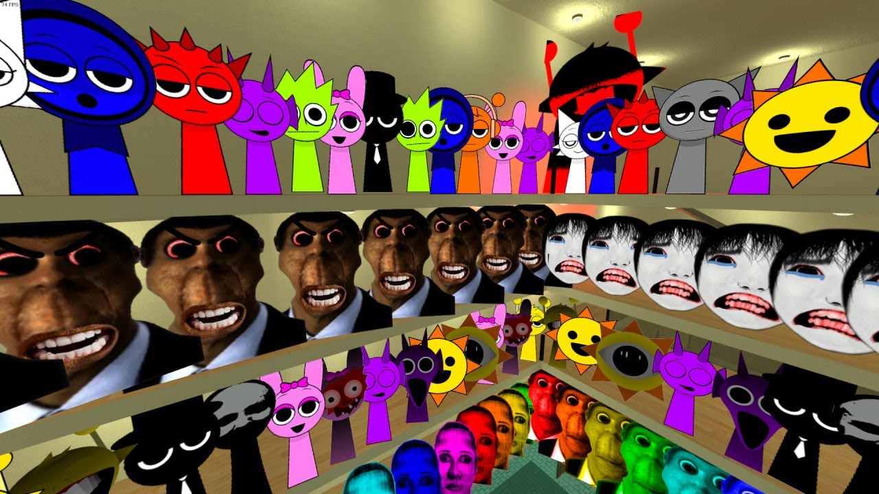 Whole Hotel Of Sprunki Nextbots Is Chasing Me! p.5 - YouTube