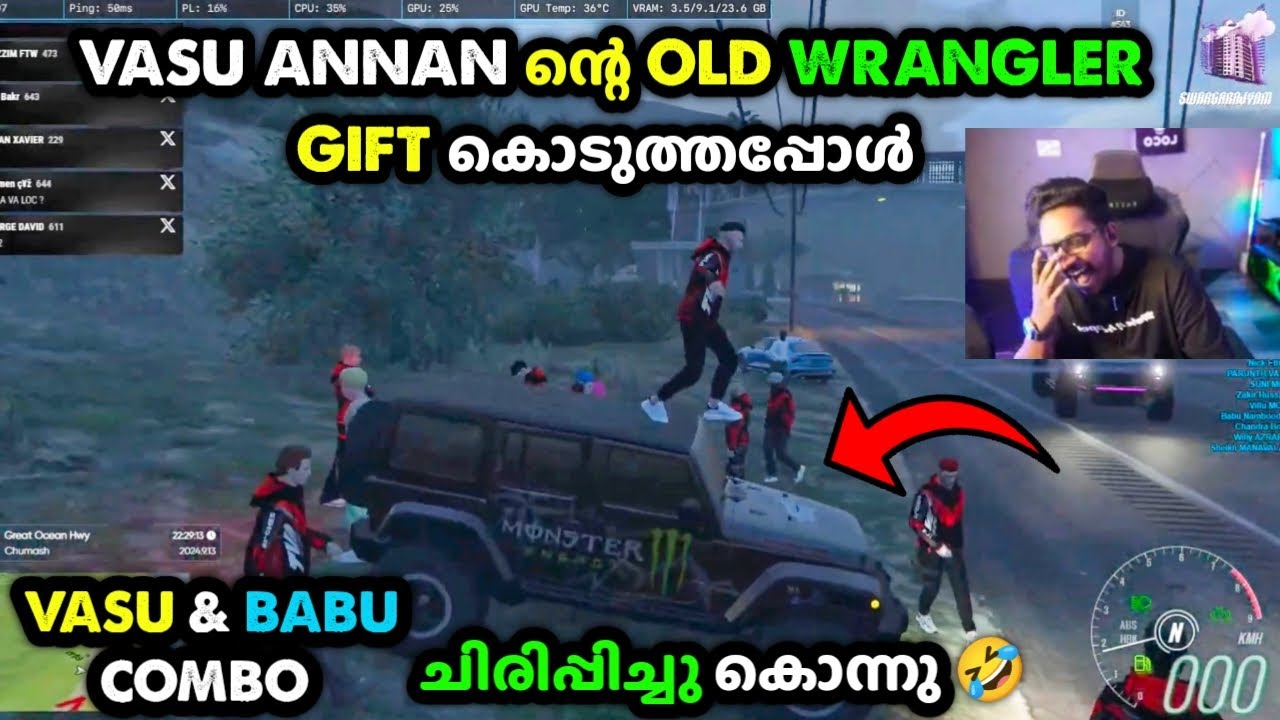 VASU ANNAN ന്റെ OLD WRANGLER GIFT കൊടുത്തപ്പോൾ🤩VASU & BABU COMBO 😁 ...