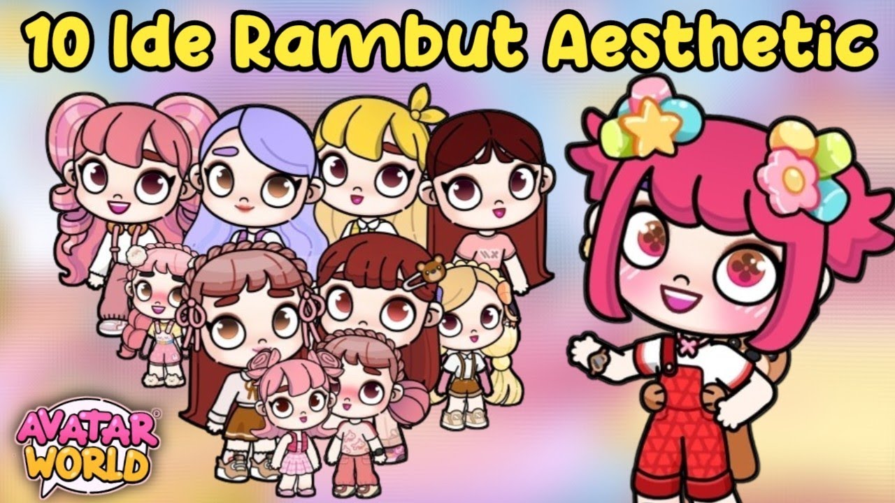 10 IDE RAMBUT AESTHETIC | AVATAR WORLD | PAZU - YouTube