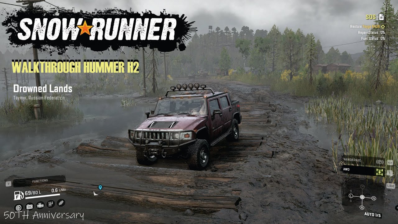 SnowRunner Walkthrought Hummer H2 @ Ultra Setting 1080p 60Fps - YouTube