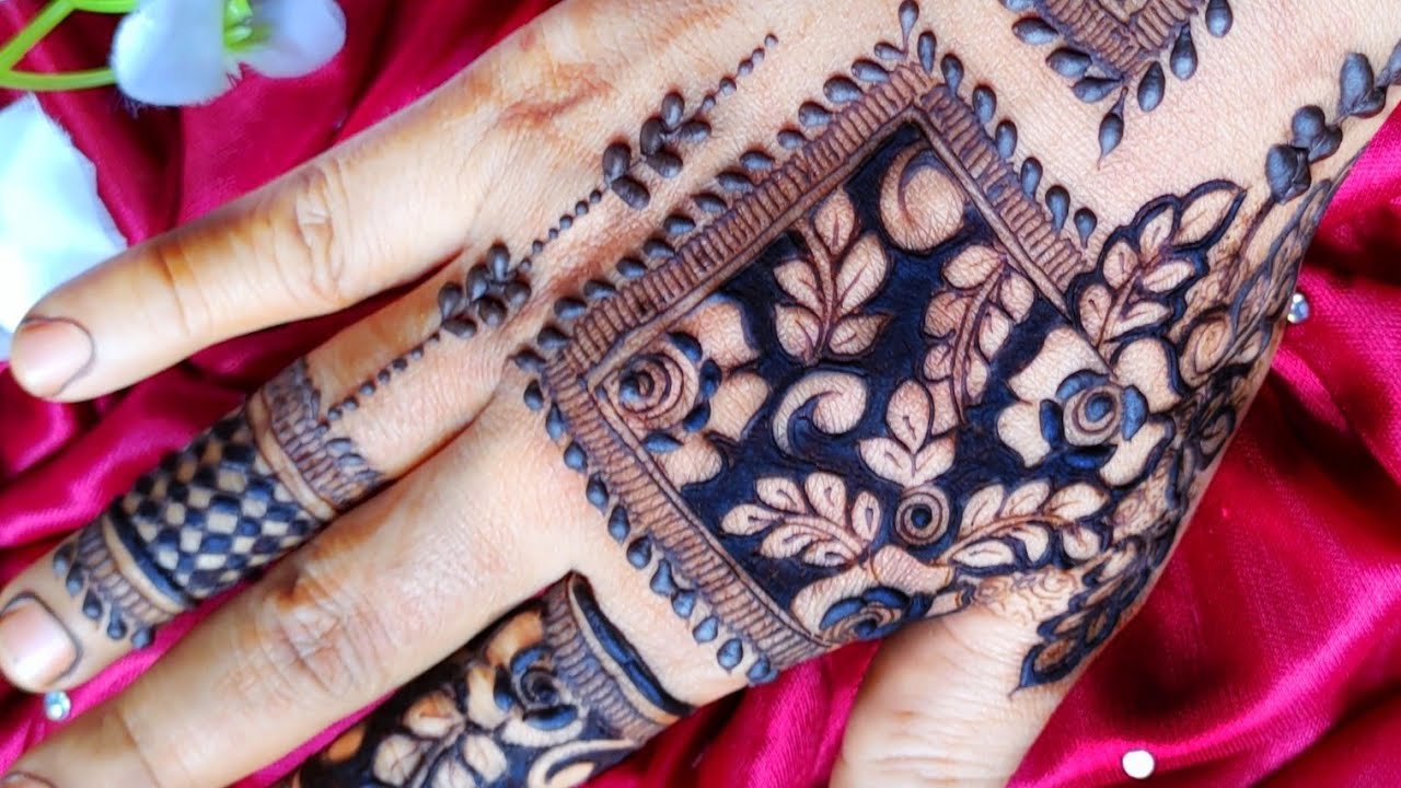 Reverse Filling in Mehndi for Back Hands | Mehendi Tutorial for ...
