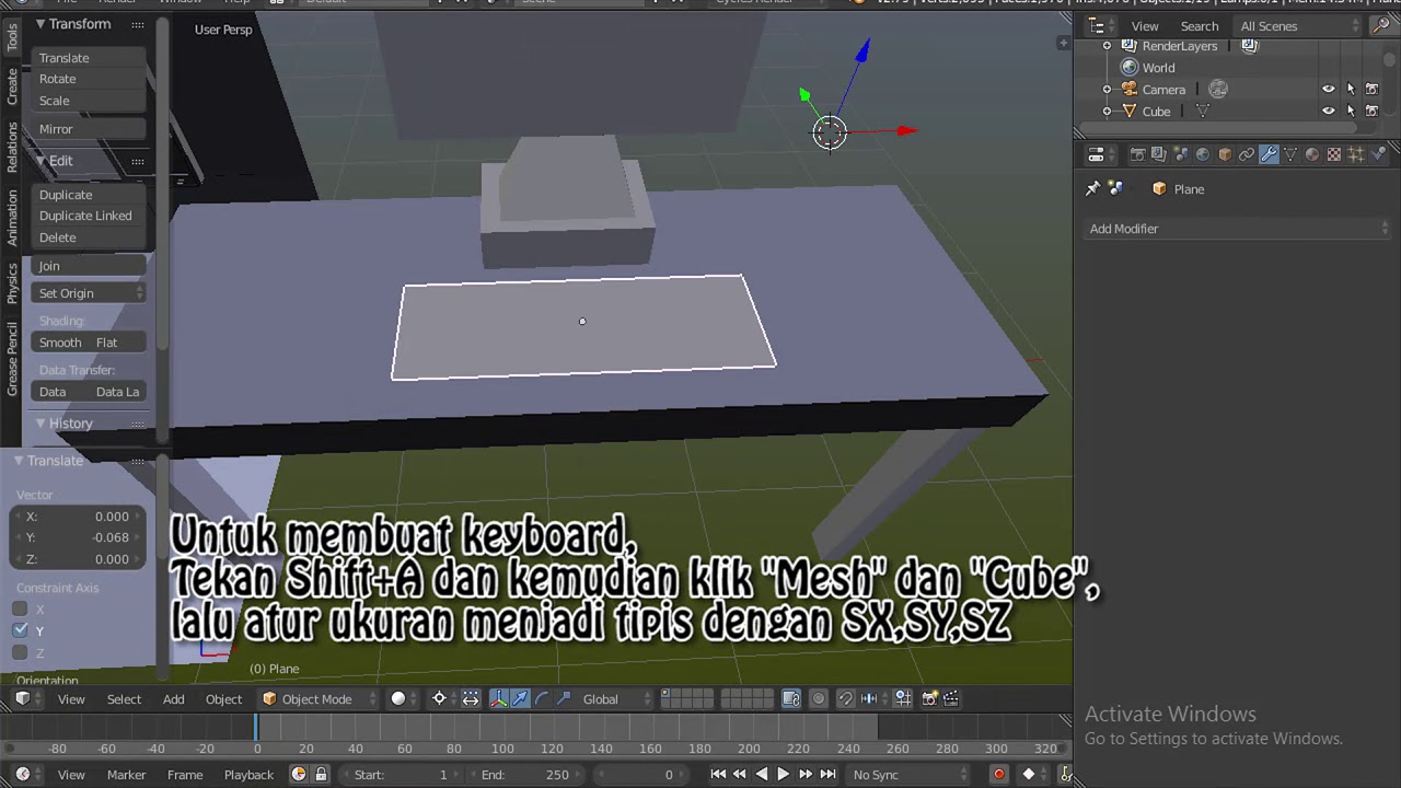 DESIGN INTERIOR BEDROOM DENGAN SOFTWARE BLENDER 279B DAN ADOBE PREMIERE ...