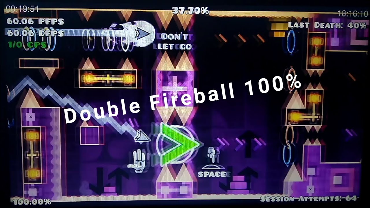 Double Fireball 100% (hard demon за 1 день) - YouTube